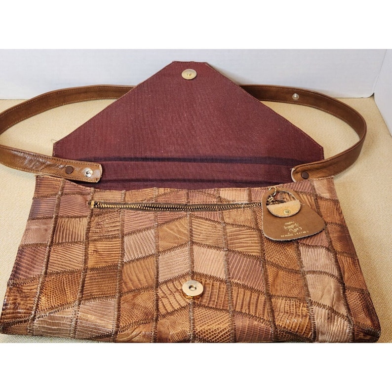Vintage Tony Lama Patchwork Leather Hand Tooled Bag Purse - Etsy