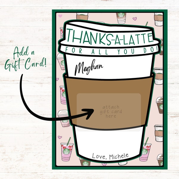 Thanks a Latte - Etsy