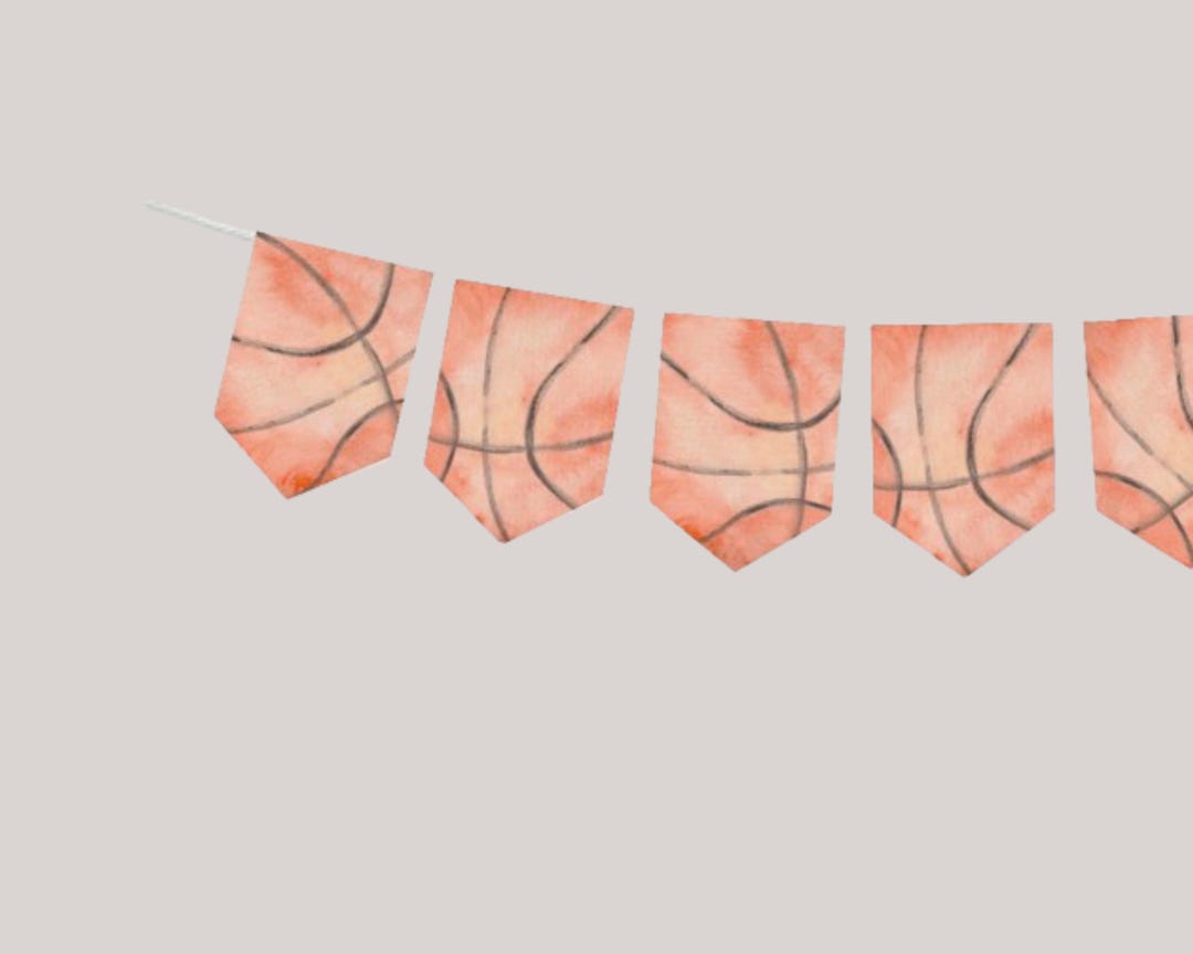 Basketball Banner Template, Basketball Party Printable Banner Add Text ...