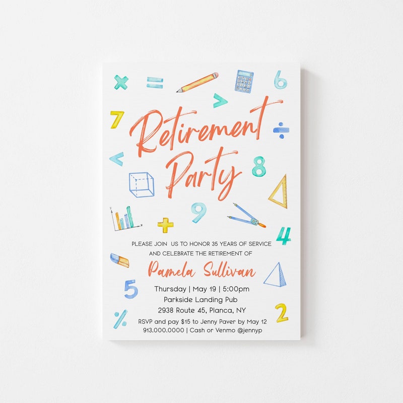Teacher Retirement Invitation - Etsy