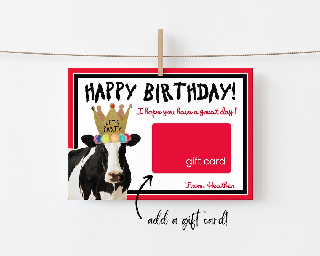 Chick-fil-a Birthday Gift Card Printable Template Chick-fil-a Gift Gift ...
