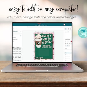 Teacher Appreciation Starbucks Gift Card Printable Template Thanks a ...