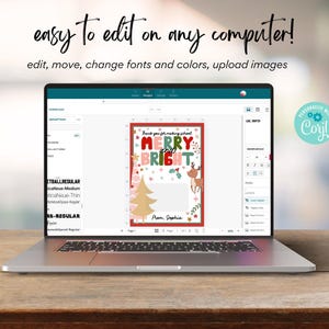 Christmas Gift Card Holder for Teacher Printable Template, Christmas ...