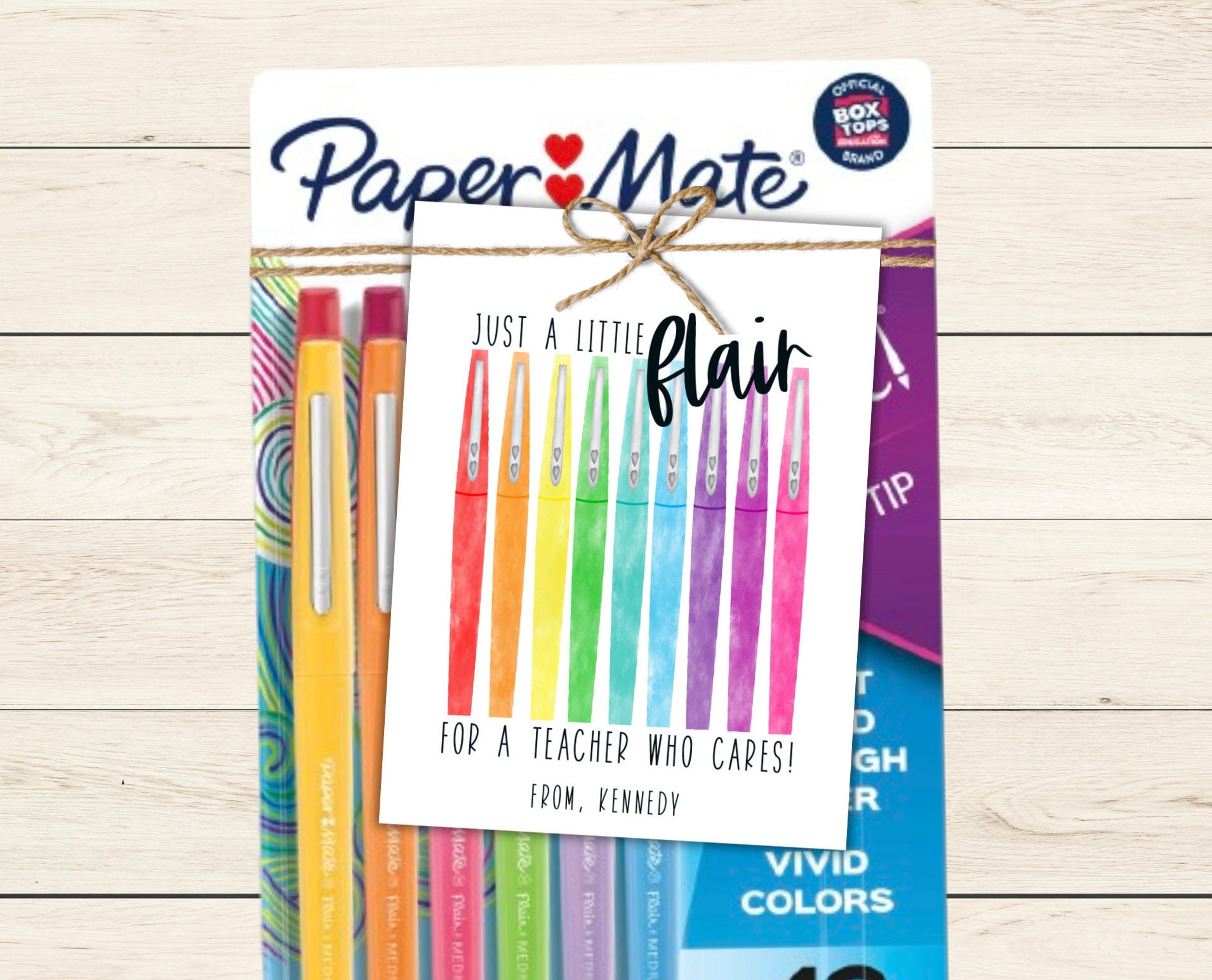 Teacher Appreciation Flair Pens Printable Gift Tag Printable Flair Pens ...