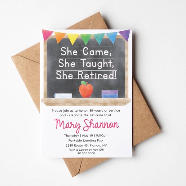 Teacher Retirement Party - Etsy