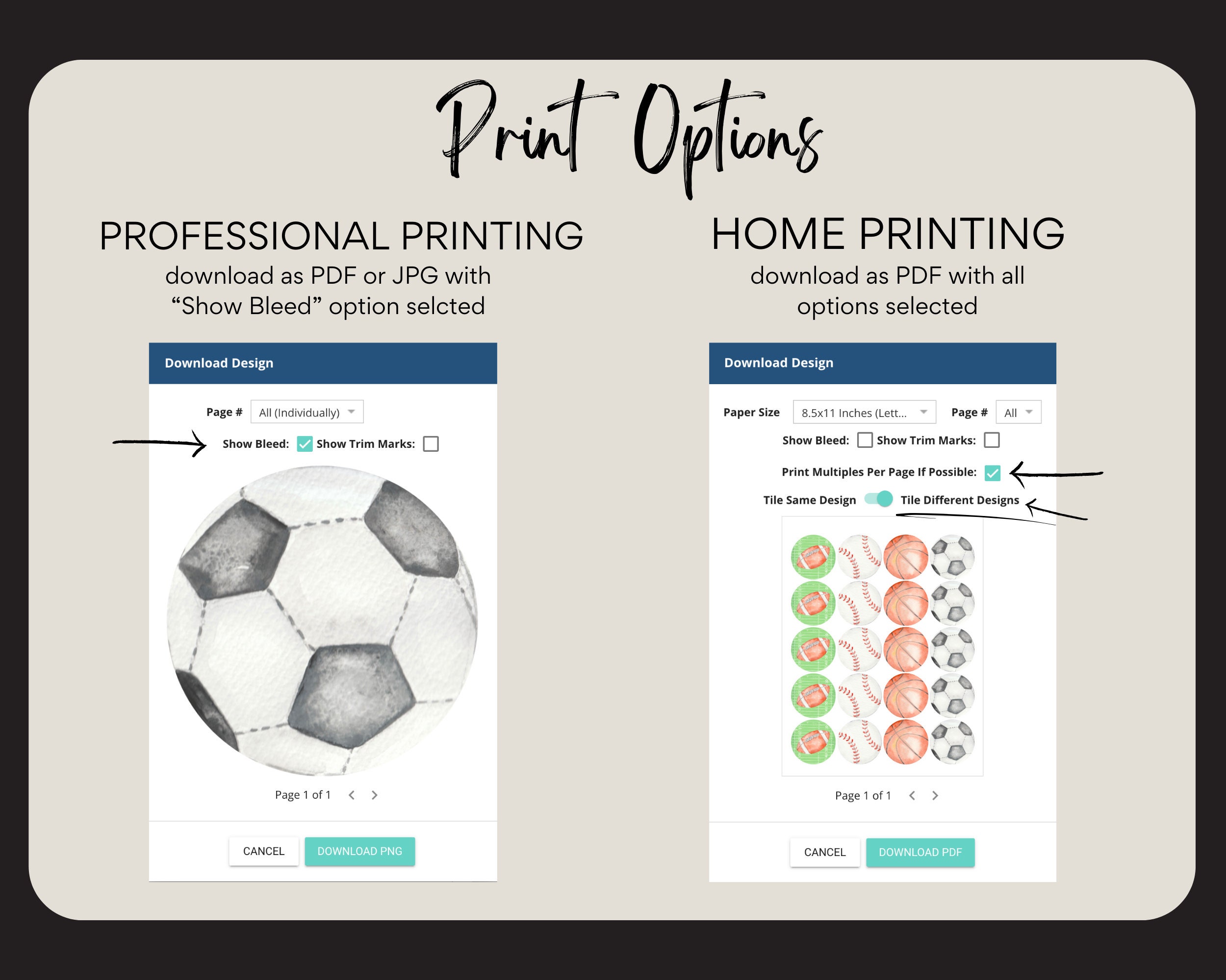 Sports Balls Cupcake Toppers Sports Theme Birthday Party Printable ...
