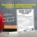 Teacher Appreciation Student Questionnaire, Instant Download, Editable ...
