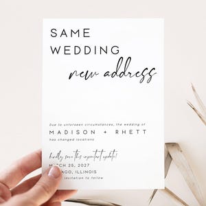 Change the Wedding Address Printable Template, Editable New Wedding ...