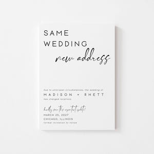 Change the Wedding Address Printable Template, Editable New Wedding ...