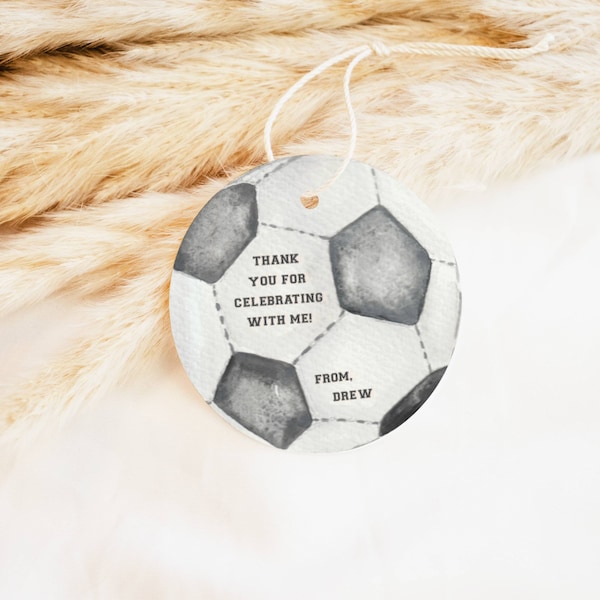 Soccer Thank You Tag - Etsy