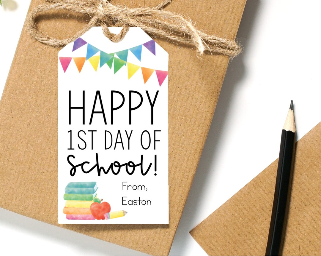 First Day of School Gift Tag Ptintable Template, Back to School Teacher ...