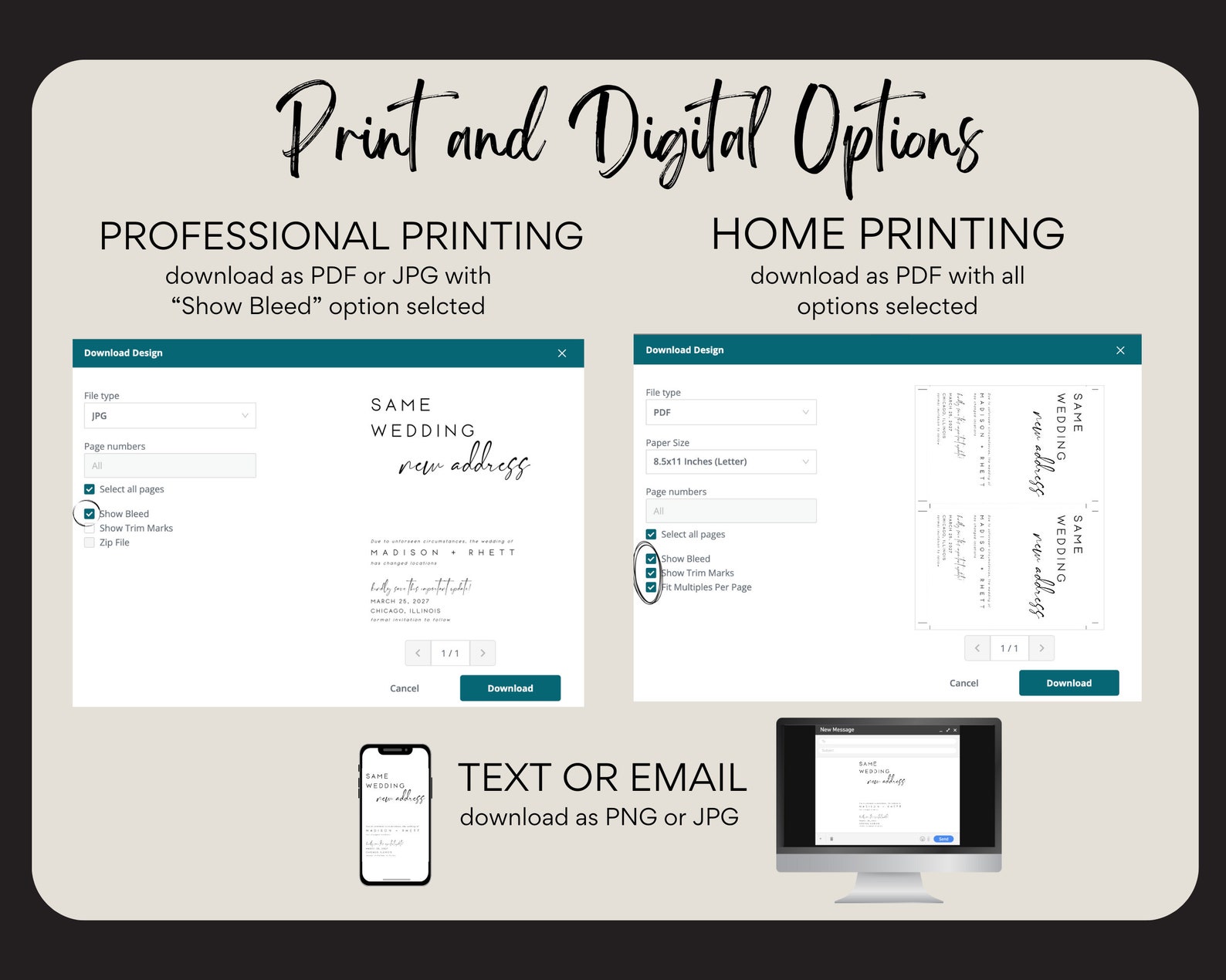 Change the Wedding Address Printable Template, Editable New Wedding ...