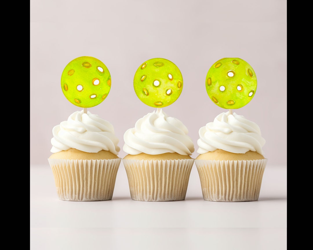 Pickleball Cupcake Topper Birthday Party Printable Instant Download ...