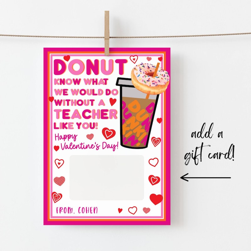 Valentine Donut Cards - Etsy