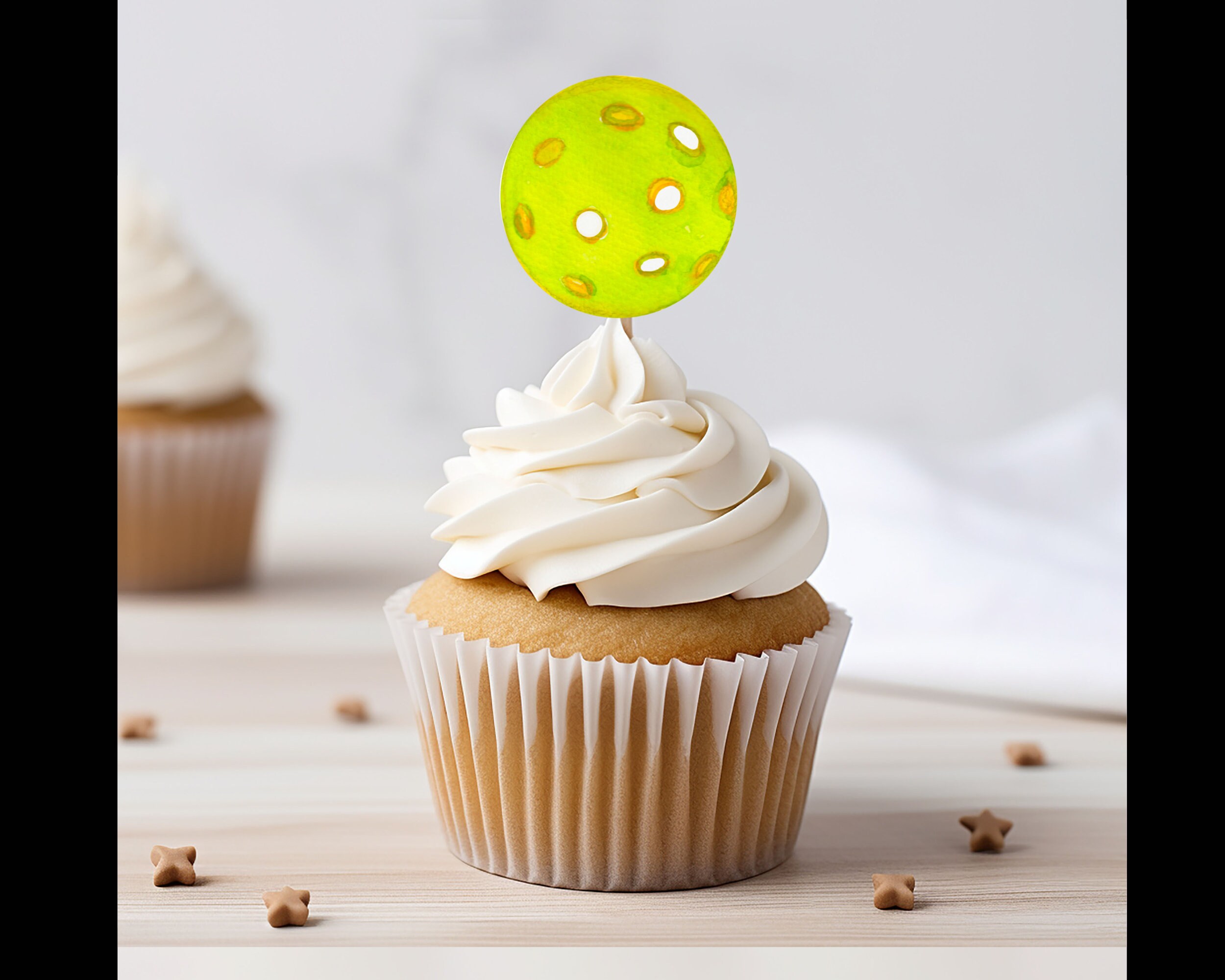 Pickleball Cupcake Topper Birthday Party Printable Instant Download ...
