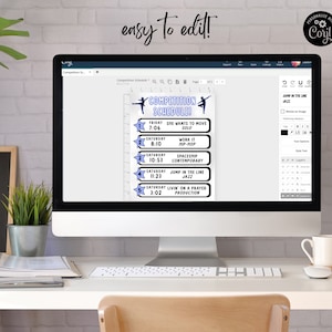 Dance Competition Printable Schedule Template Editable Dance ...