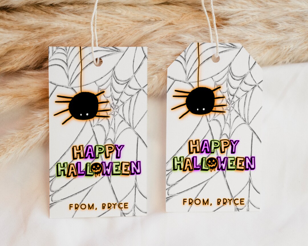 Halloween Hang Tag Printable Template, Halloween Gift Tag for Friends ...