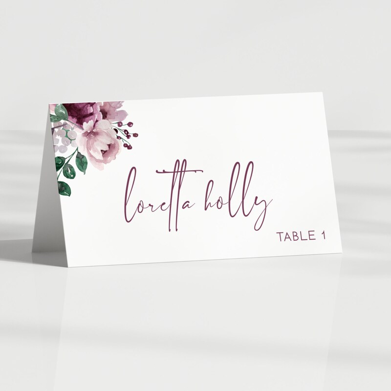 Floral Place Cards - Etsy