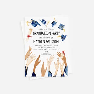 Graduation Party Invitation Printable Template Graduation Party Invite ...