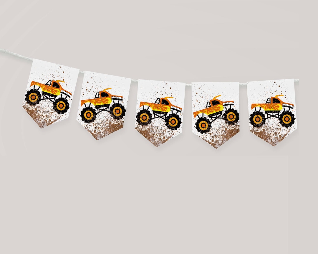 El Toro Loco Monster Truck Banner: Orange Pennant Poster (digital ...