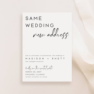 Change the Wedding Address Printable Template, Editable New Wedding ...