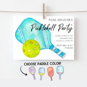 Pickleball Party Invitation Printable Template, Editable Instant ...