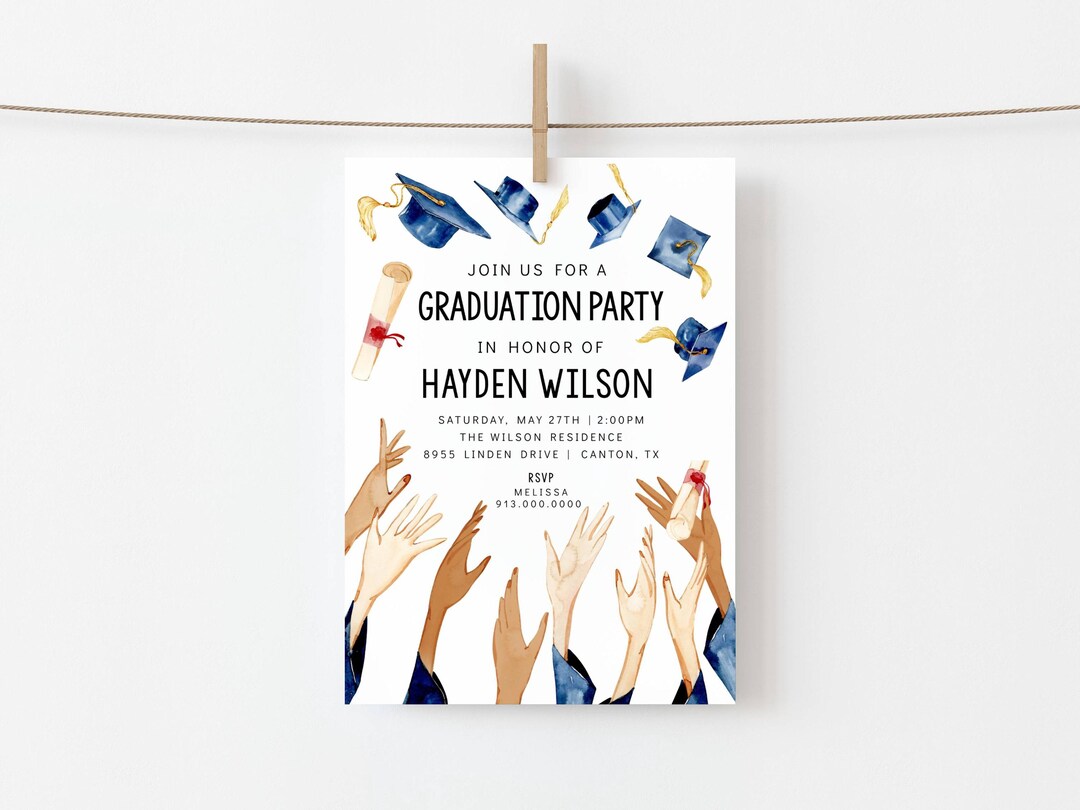 Graduation Party Invitation Printable Template Graduation Party Invite ...