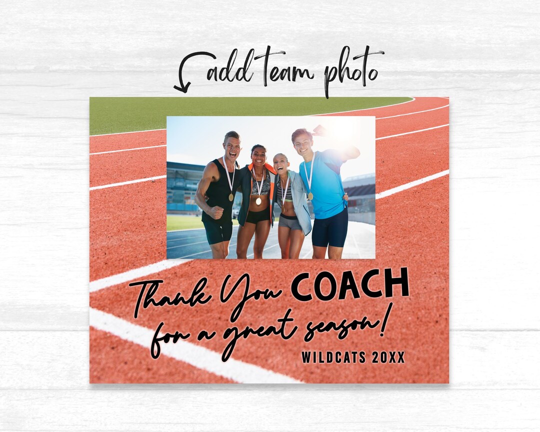 Track Coach Team Photo Gift End of Season Track Gift Coach Thank You ...