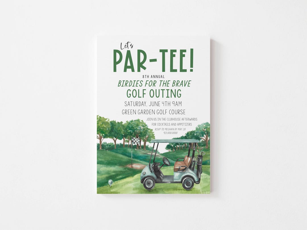 Golf Outing Invite Printable Template Golf Par-tee Invitation Printable ...