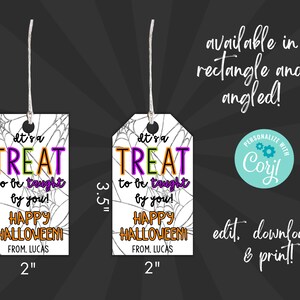 Halloween Teacher Gift Tag Template, Editable Teacher Halloween Gift ...