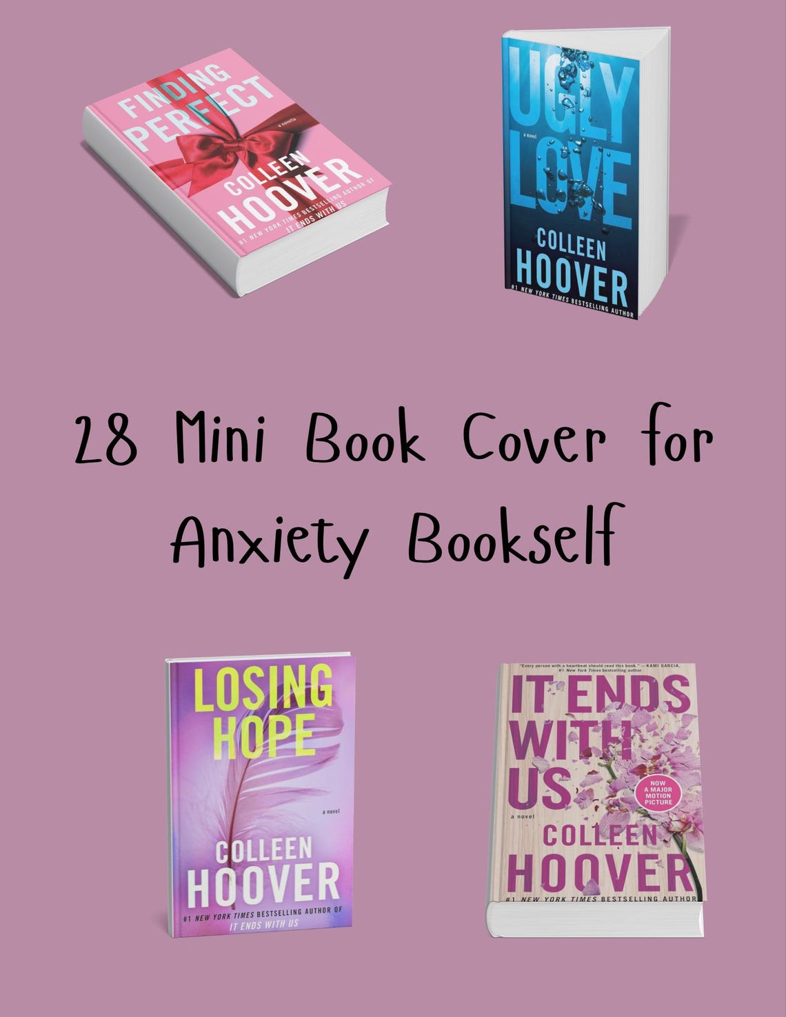 Colleen Hoover Mini Book Covers - Etsy