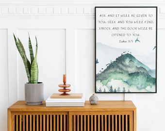 Luke 1:37 Bible Verse Printables for No Word From God Will - Etsy