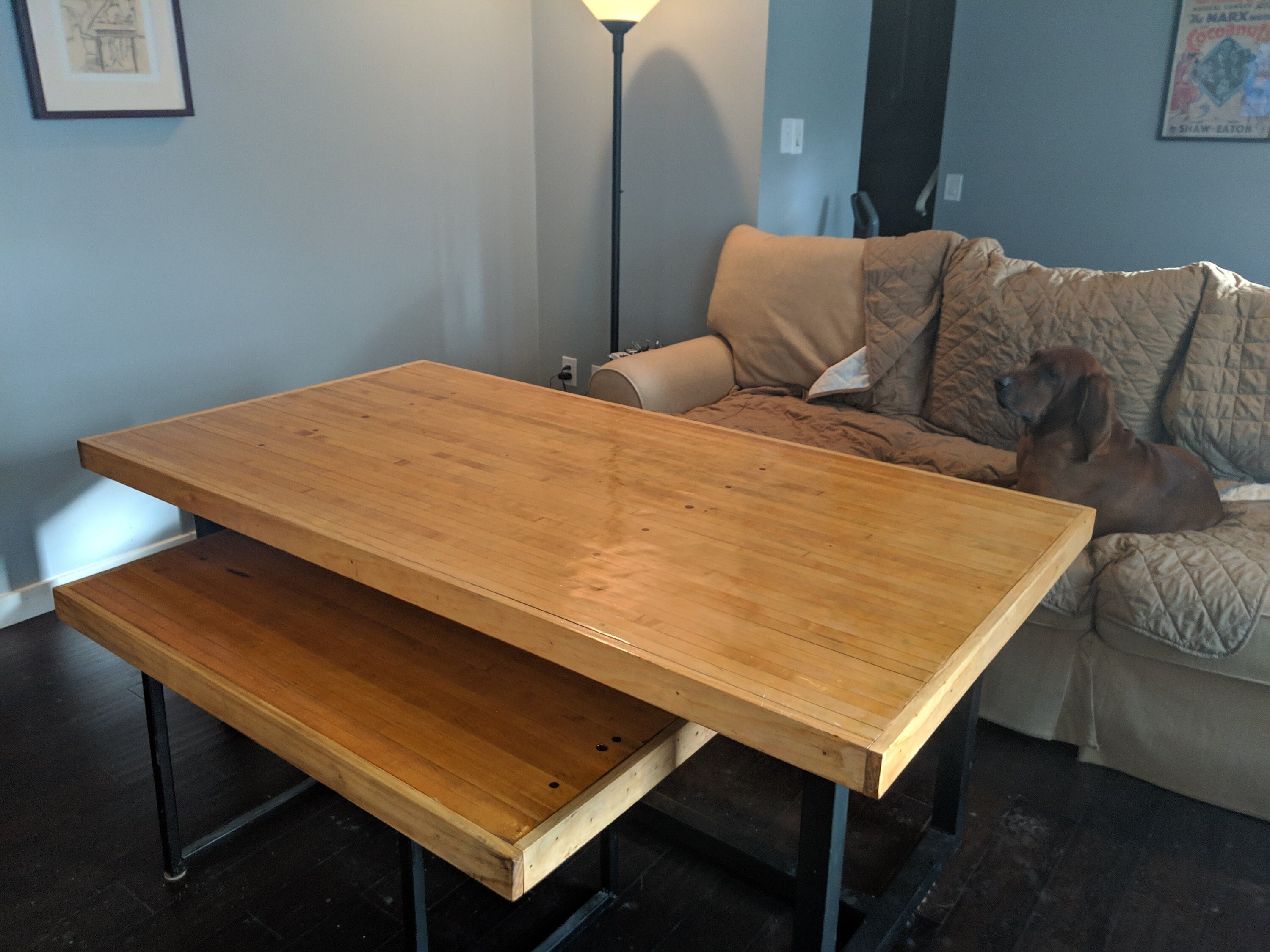 Vintage Reclaimed Bowling Alley Lane Table - Etsy