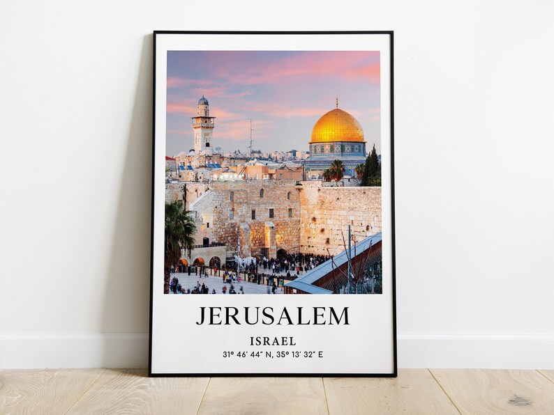 Set of Jerusalem Poster, Jerusalem Photo, Israel Picture, Israel Cities ...