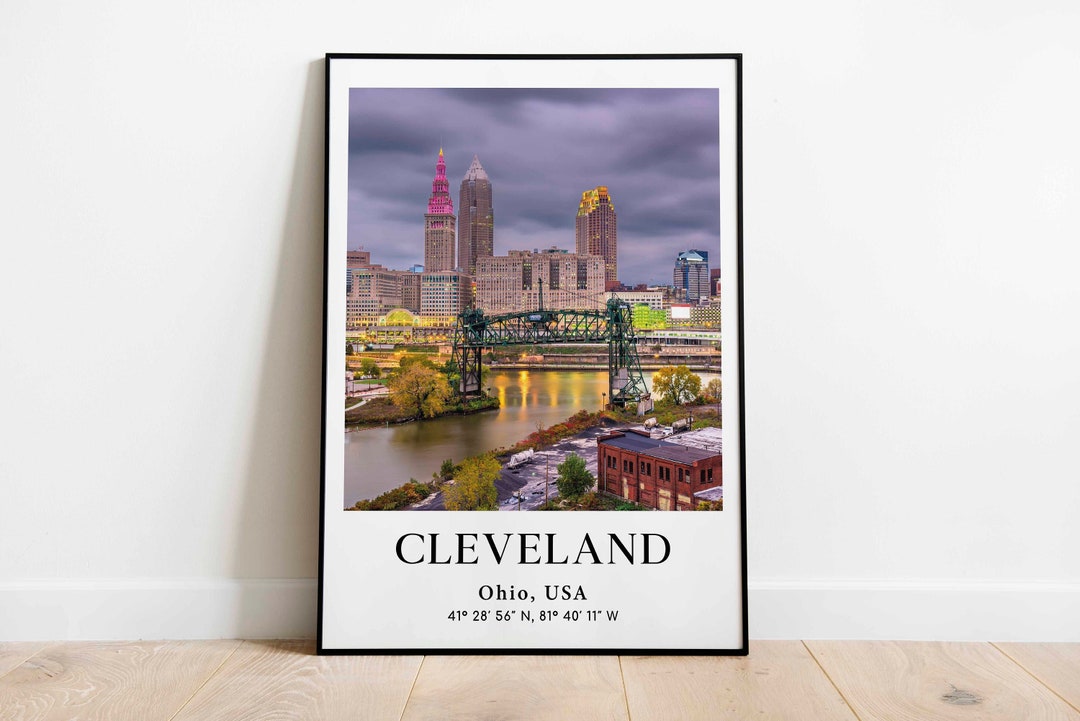 Cleveland Poster, Cleveland Skyline, United States Photo, Usa ...