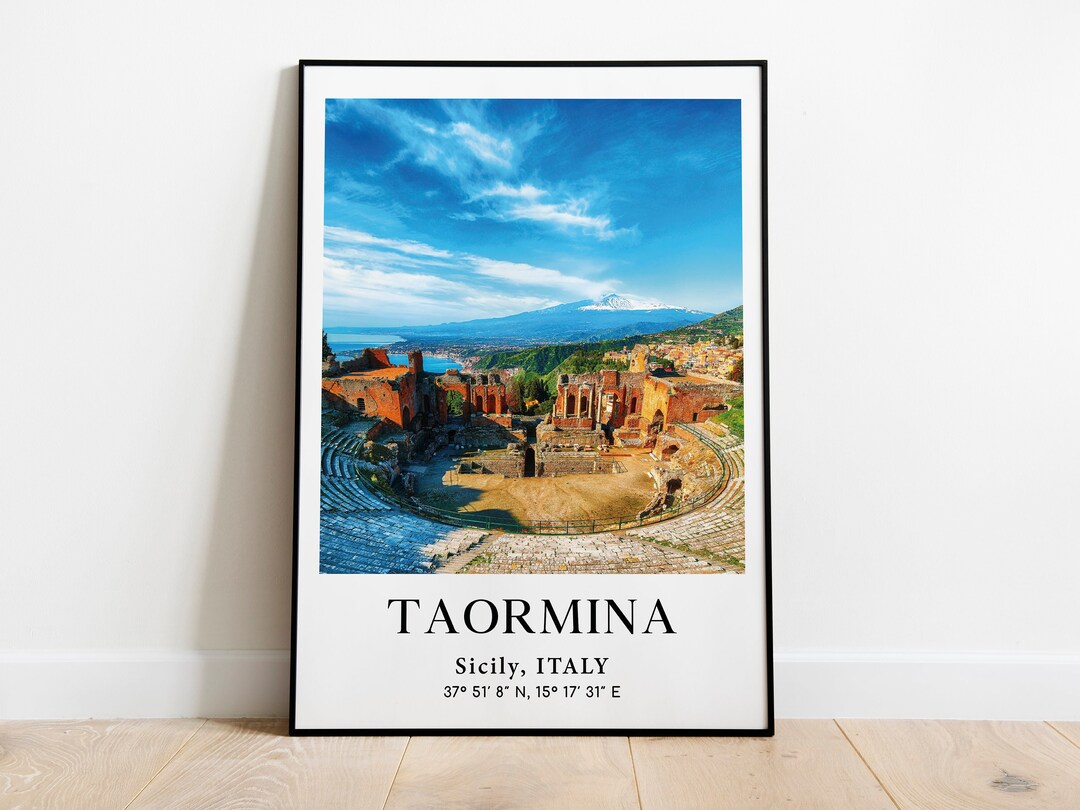 Taormina Poster, Sicily Italy, Italy Picture, European Picture ...