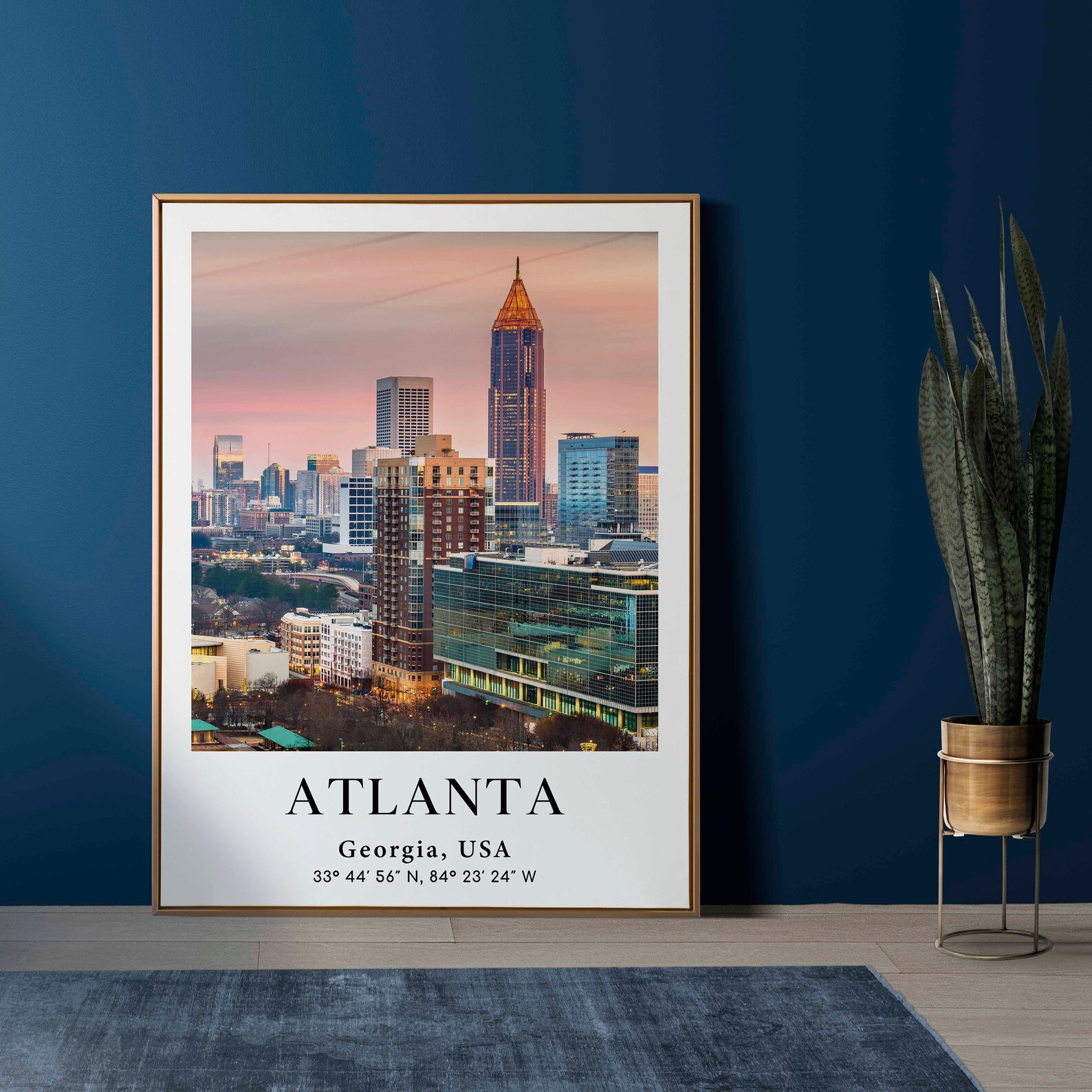 Atlanta Poster, Atlanta Skyline, United States Photo, Usa Photography ...