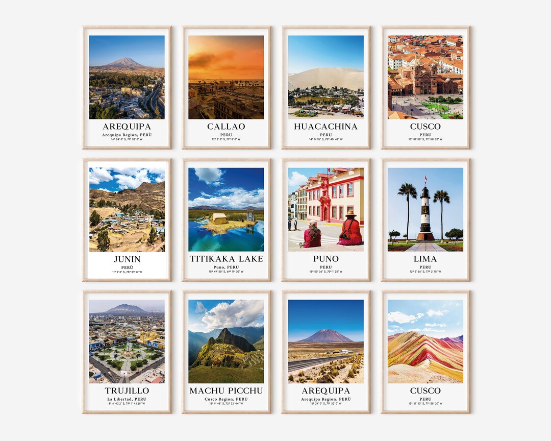 Set of Peru Poster, Peru Photo, South America Photo, South America ...