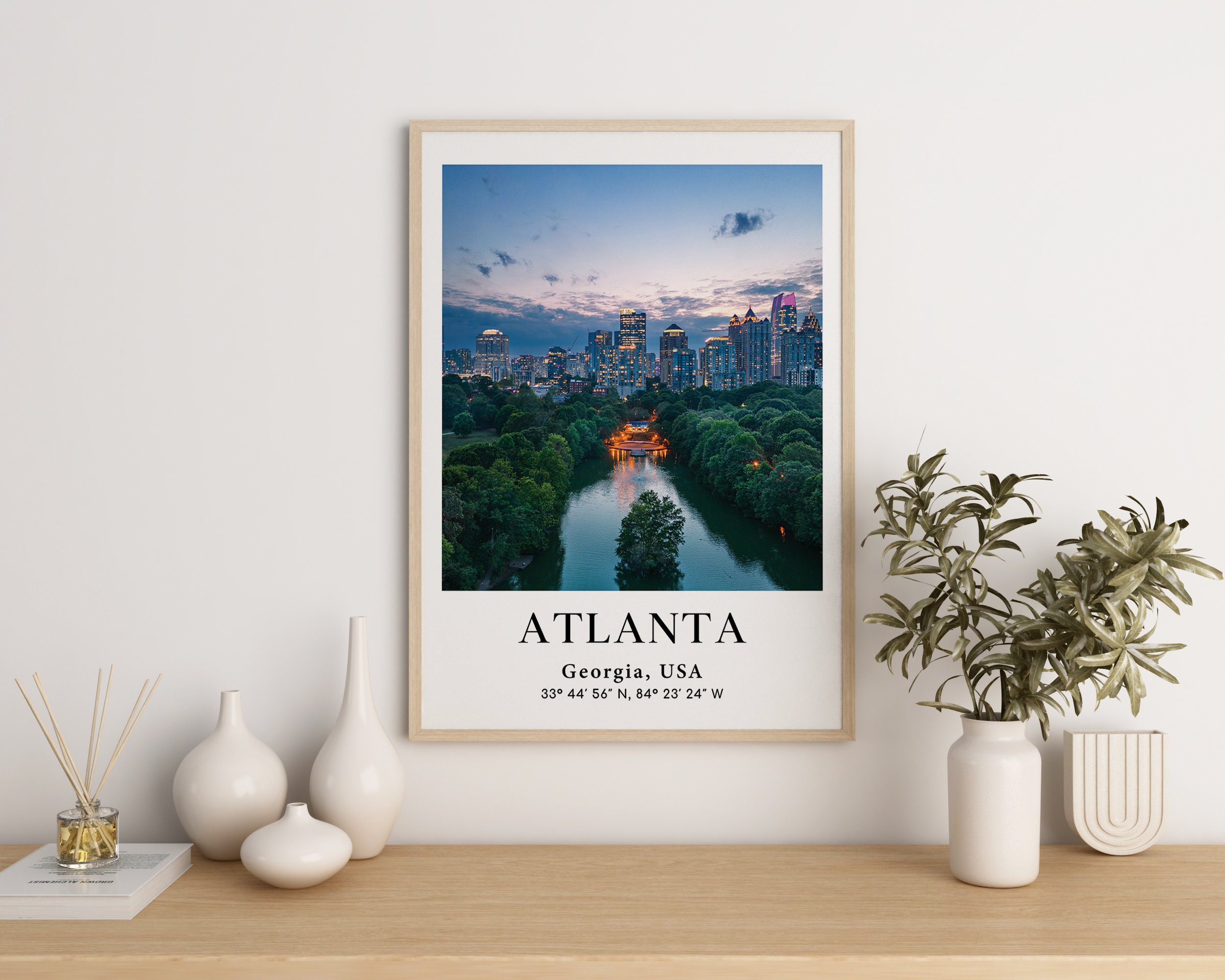Atlanta Poster Atlanta Skyline United States Photo Usa - Etsy