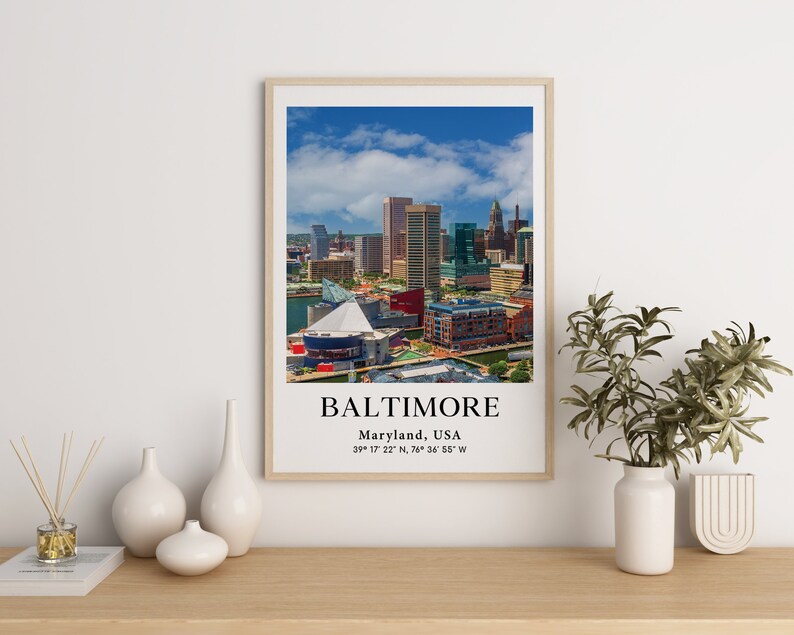 Baltimore Poster, Maryland Poster, United States Photo, Usa Photography ...