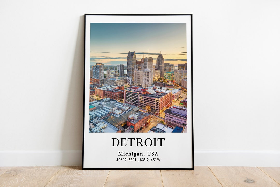 Detroit Poster, Michigan Poster, United States Photo, Usa Photography ...