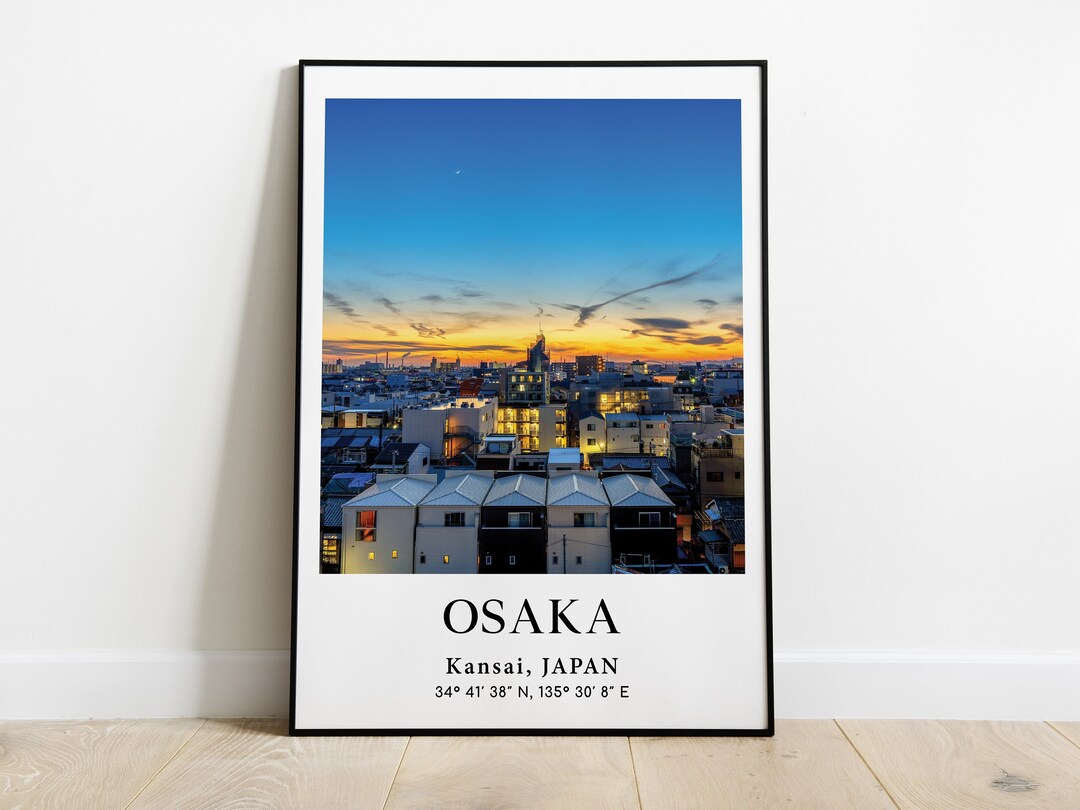 Osaka Poster Osaka Castle Japan Photo Kansai Print Asia - Etsy