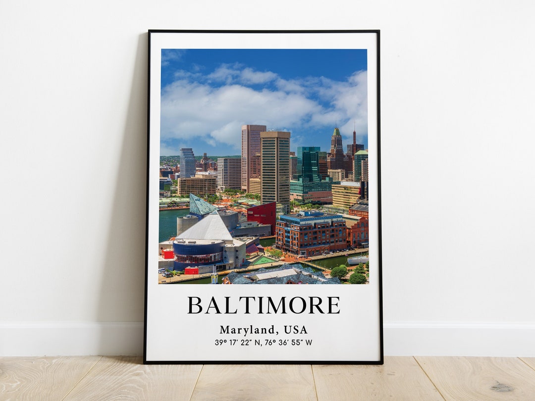 Baltimore Poster, Maryland Poster, United States Photo, Usa Photography ...