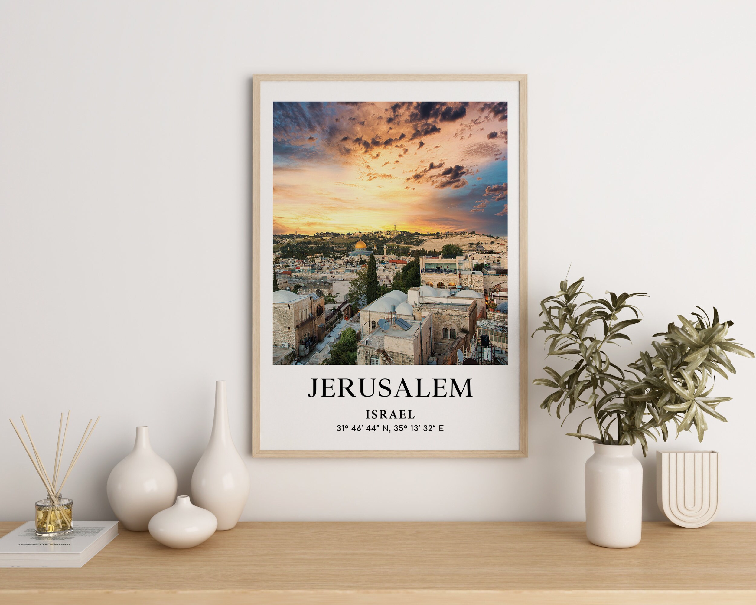 Set of Jerusalem Poster, Jerusalem Photo, Israel Picture, Israel Cities ...