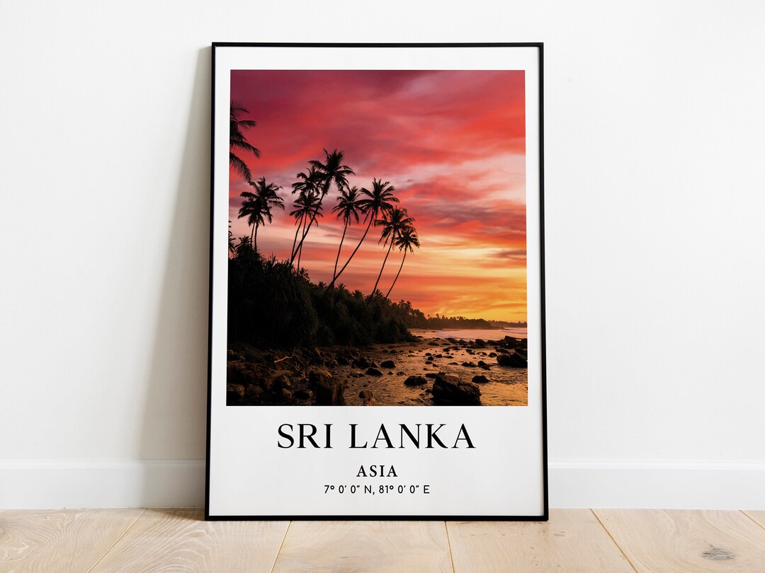 Sri Lanka Poster Sri Lanka Picture Indian Ocean Photo - Etsy