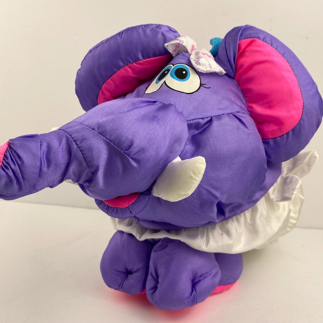 Vintage Fisher-price Puffalump Purple Elephant Vintage Plush With ...