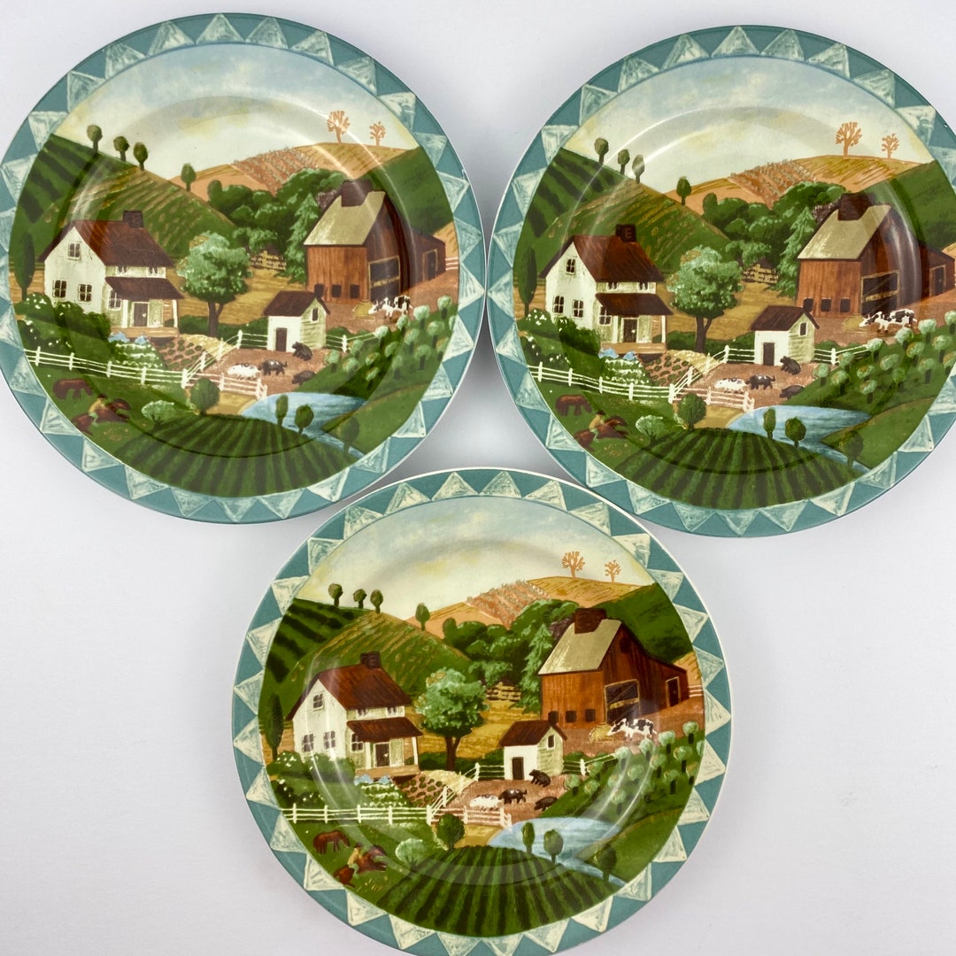 Farberware by Retroneu Stoneware Country Life 333, 7.75 Inch Salad/side ...