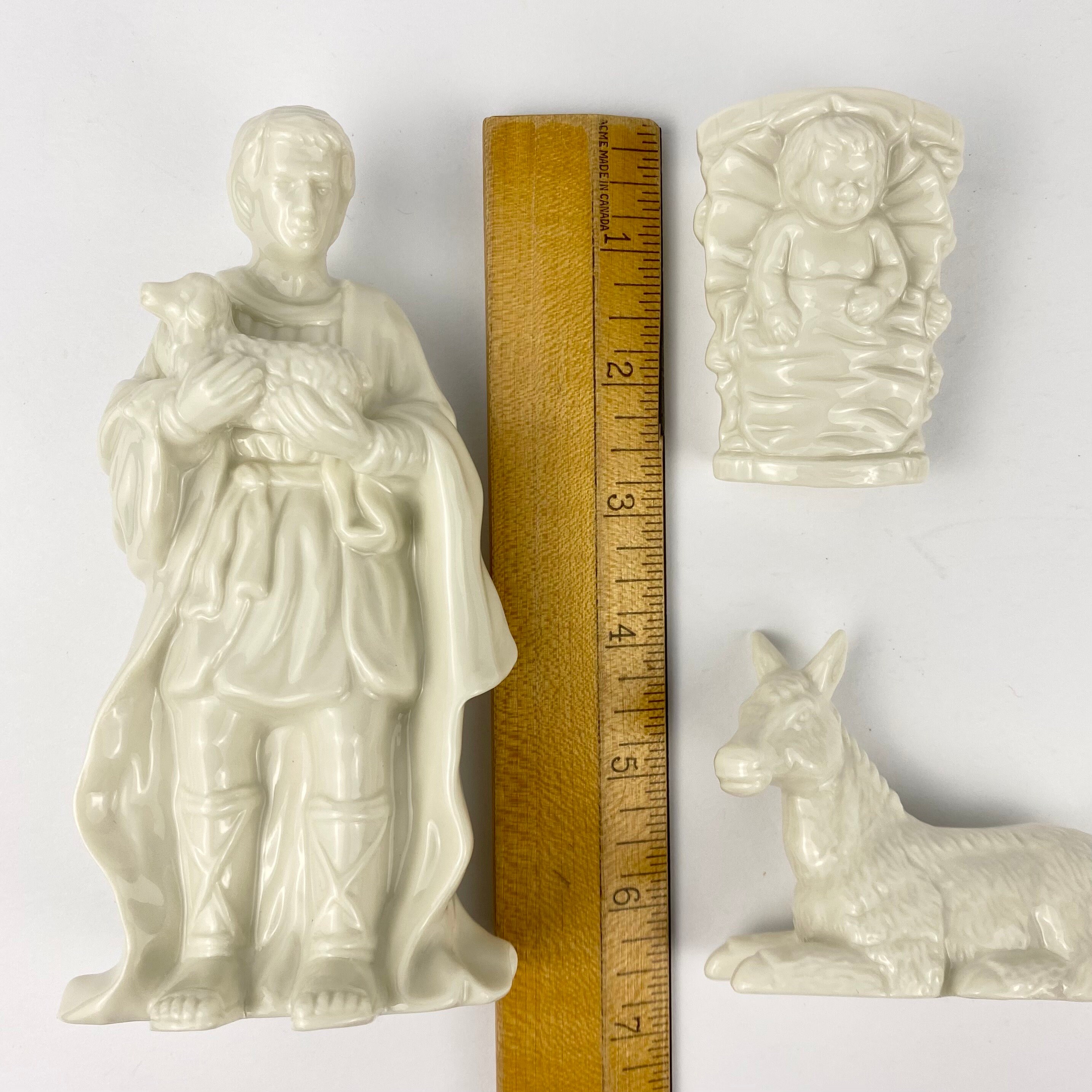Mikasa Porcelain Nativity Set, White Glossy, Nine Piece in Box ...