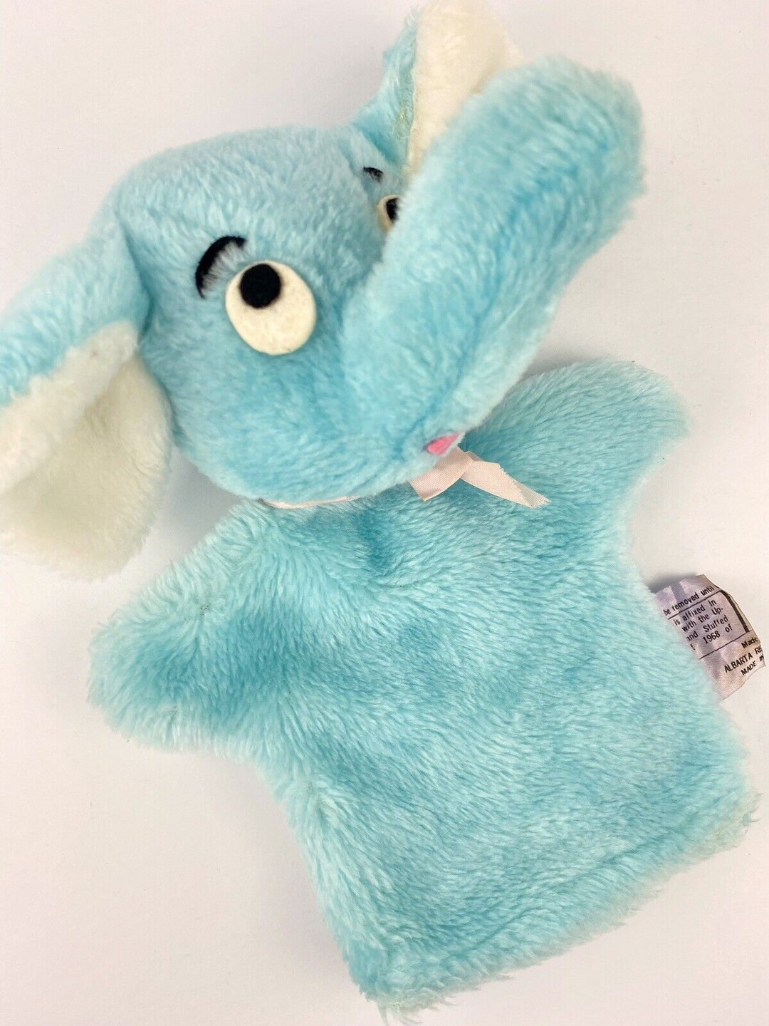 Vintage Elephant Hand Puppet, Blue Plush Child's Puppet Pretend Play - Etsy