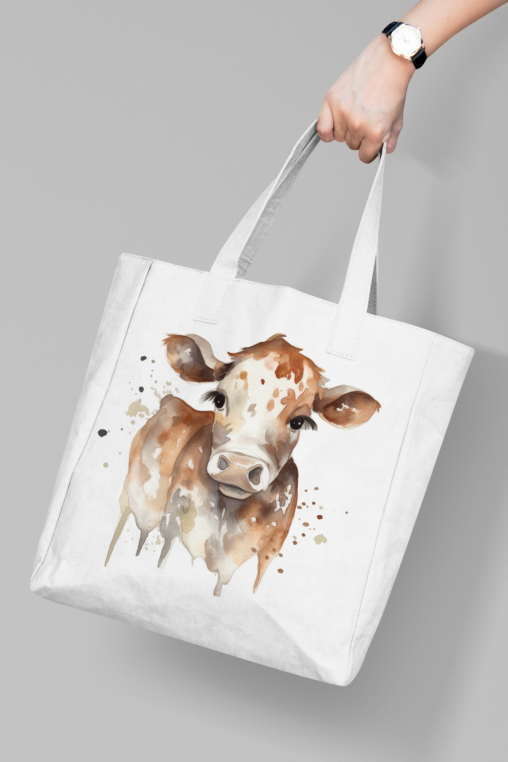 Cute Baby Cow Watercolor 19 High Quality Jpgs Digital Download Farm ...